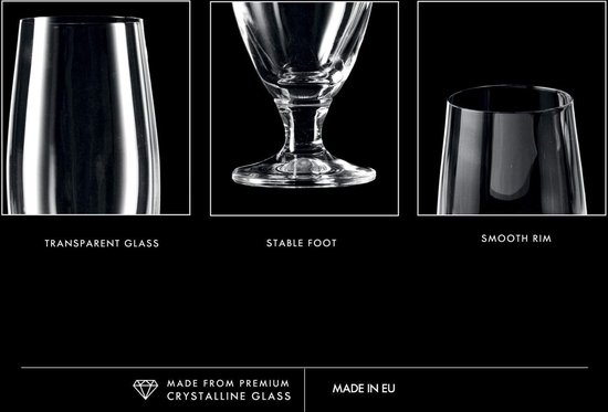 KROSNO Witte Bier Glazen | Set van 6 | 500 ml | Elite Collectie| Perfect voor Thuis,... | bol