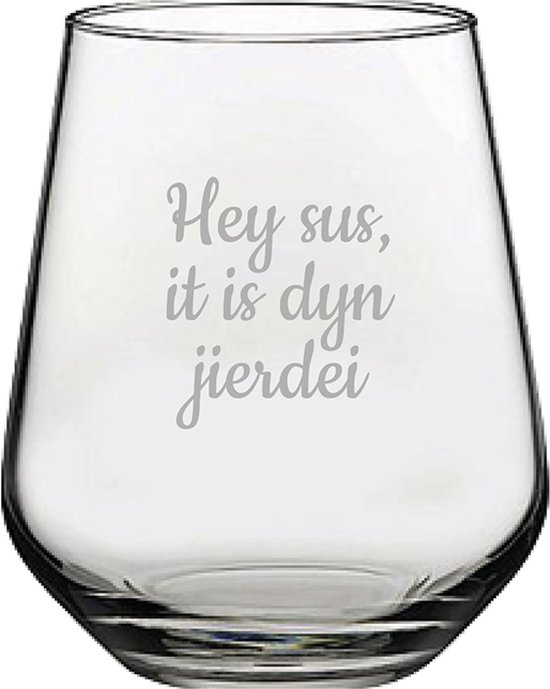 Drinkglas gegraveerd - 42,5cl - Hey sus it is dyn jierdei | bol