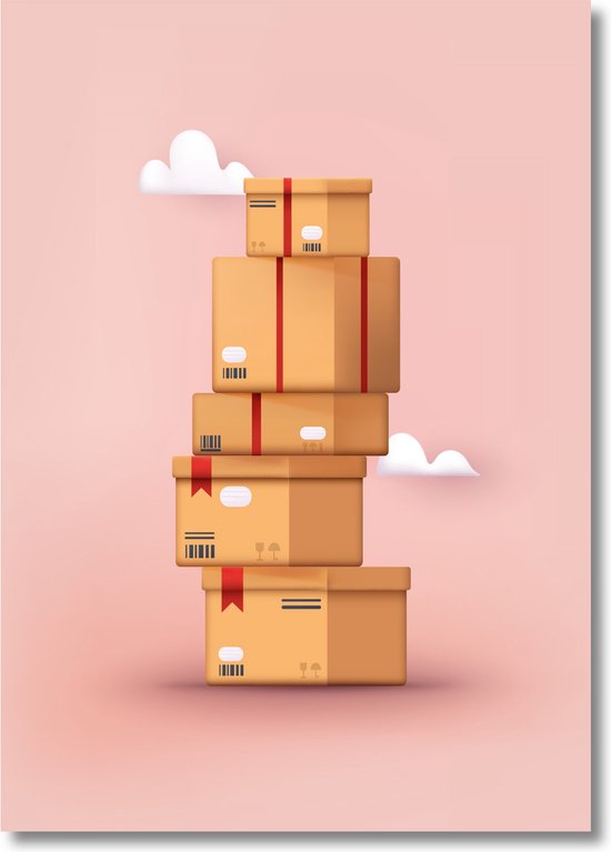 Verhuisdozen | verhuiskaarten - adreswijziging | A6 | kaartenset | 12 stuks | bol