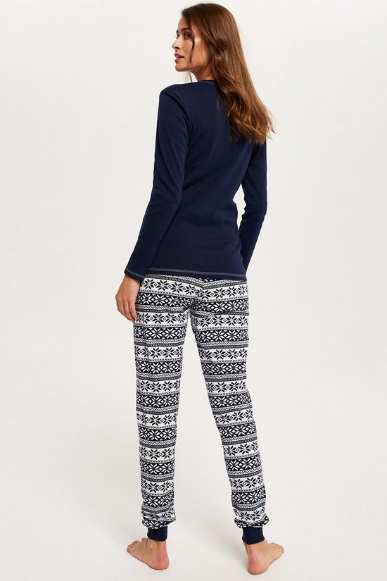 Italian Fashion Arktyka katoenen pyjama voor dames- marineblauw XL | bol