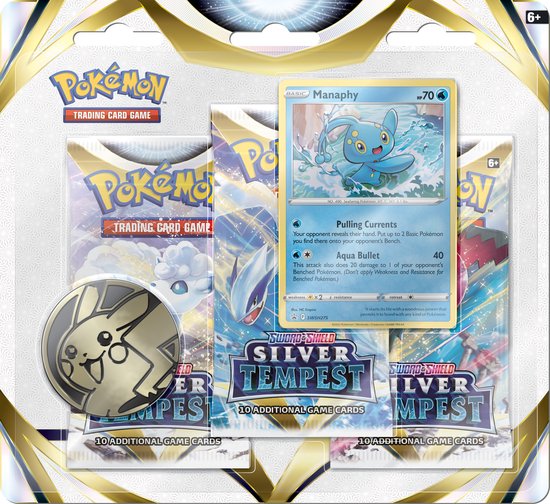 Pokémon Sword & Shield: Silver Tempest 3BoosterBlister Manaphy ...