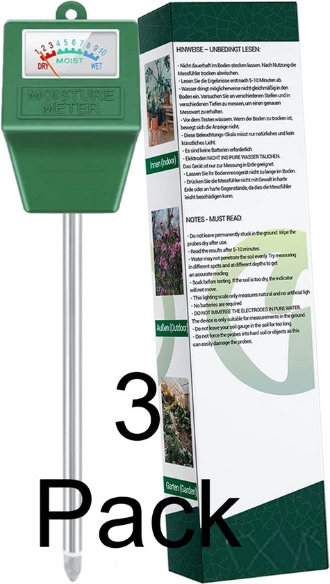 3x vochtmeter voor bodem en planten - vochtmeter planten ...