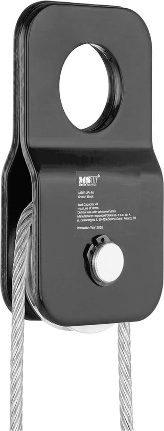 MSW Katrol - 4.000 kg - kabeldiameter 1 mm - 8 mm | bol.com