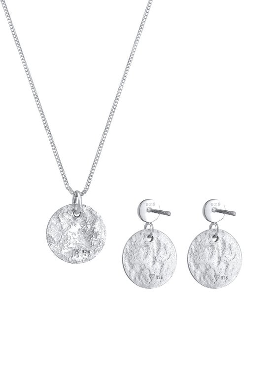Elli - Sieraden Set - Dames Plaatje Hanger Organisch Bol Set Oor hanger ...