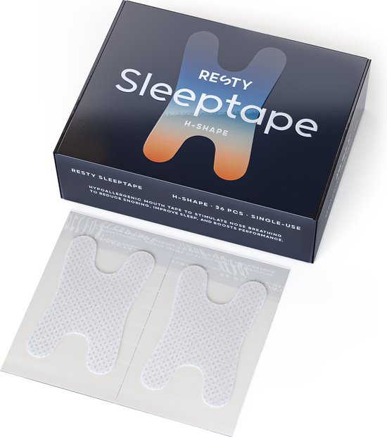 Resty® H-shape Anti-Snurk Mondtape - 36 stuks - Slaap tape ...