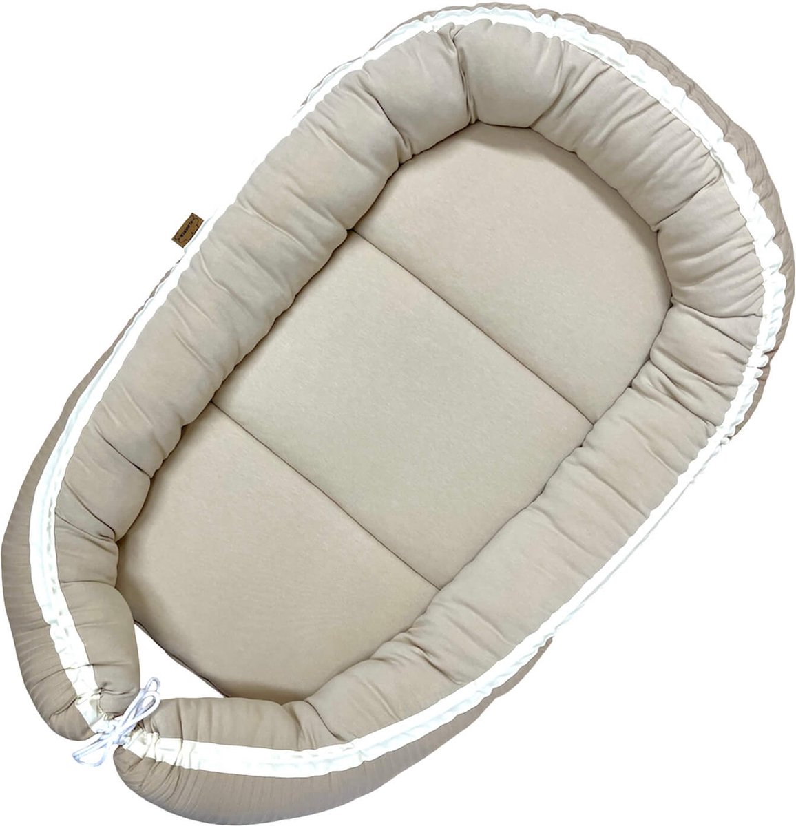 Kl4vertje - Babynestje beige frappe rib - incl dekentje | bol.com