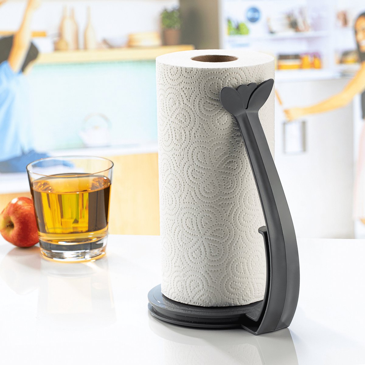 Papieren handdoekhouder grijse keukenrolhouder, premium roestvrij staal ...