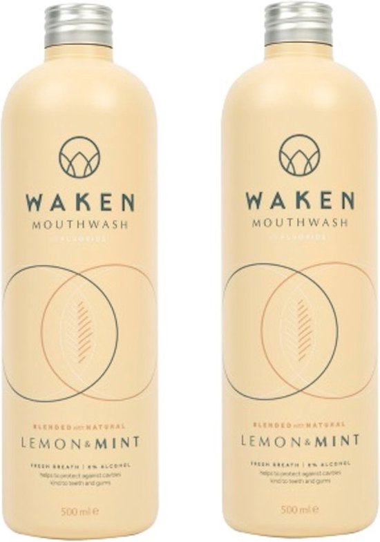 WAKEN - Mouthwash Lemon & Mint - 2 Pak | bol.com