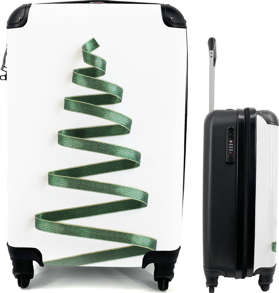 Valise - Ruban vert en forme de sapin de Noël - 35x55x20 cm - Bagage à ...