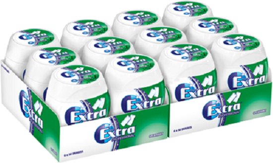 Extra Professional Gum Spearmint 50s - 12 x 70g doos | bol