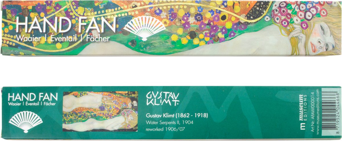 Hand waaier, Gustav Klimt, Waterslangen | bol.com