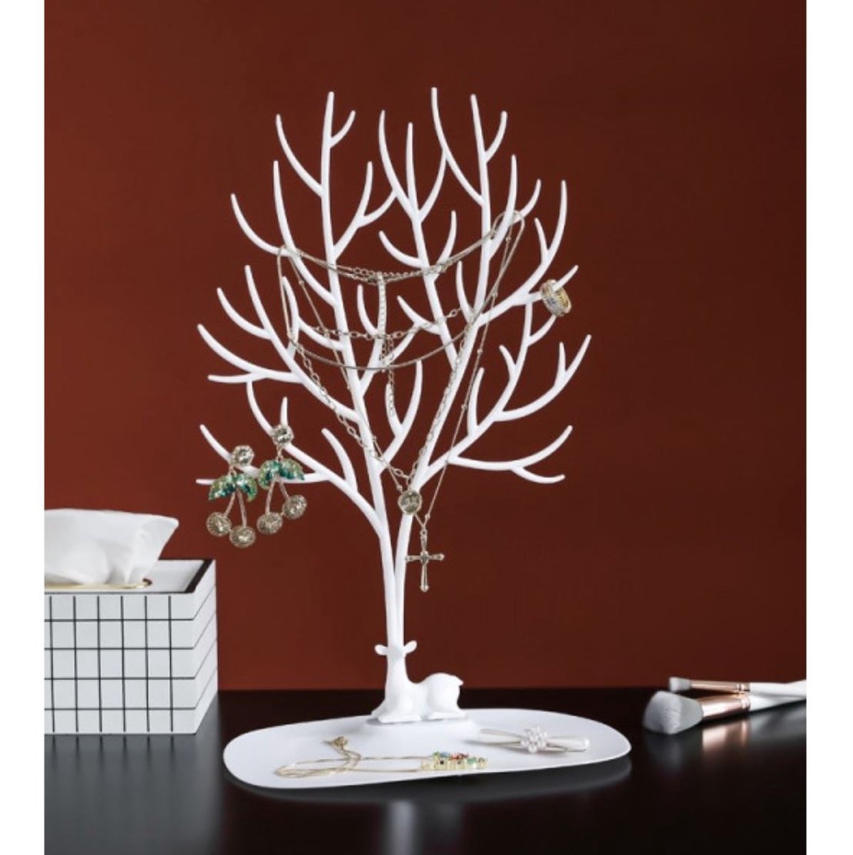 Elegante sieraden display boom wit 25x41x15 cm | bol.com