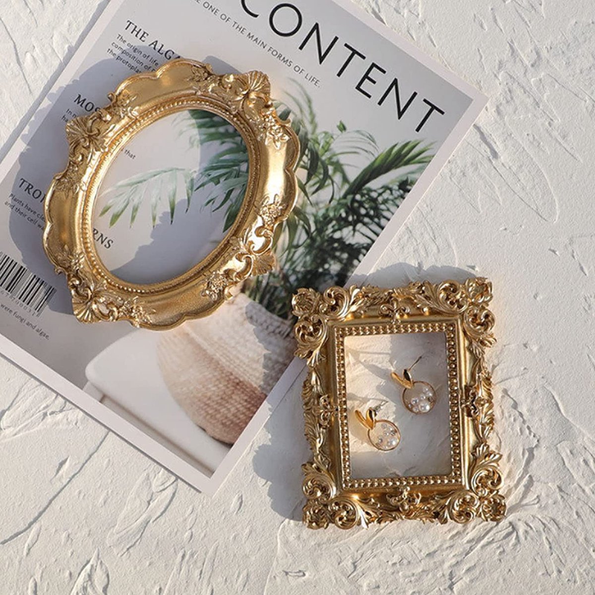 Vintage ovale fotolijst retro 3 stuks set fotolijsten antieke vintage ...