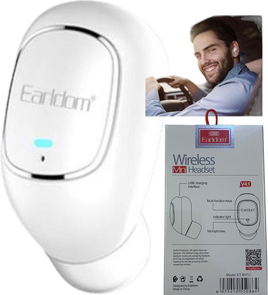 Draadloze Mini Headset V4.1 hoge kwaliteit en compact/ music and calls ...