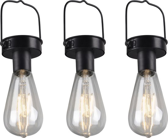 REALITY CAMPUS - Hanglamp - Zwart mat - set van 3 lampjes - incl. 3x ...