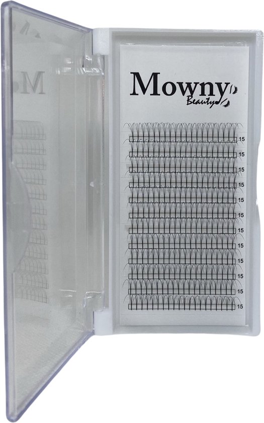 Mowny Beauty - Wimperextensions - 3D Premade Fans - 15mm 0,07mm D-krul ...