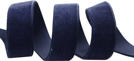 Fluweel lint 10mm (1cm) | Fluweel Band | Velvet Lint | Marine Blauw ...