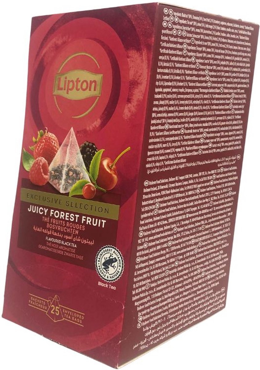 Lipton - Exclusive selection thee bosvruchten - 25 Pyramide zakjes ...
