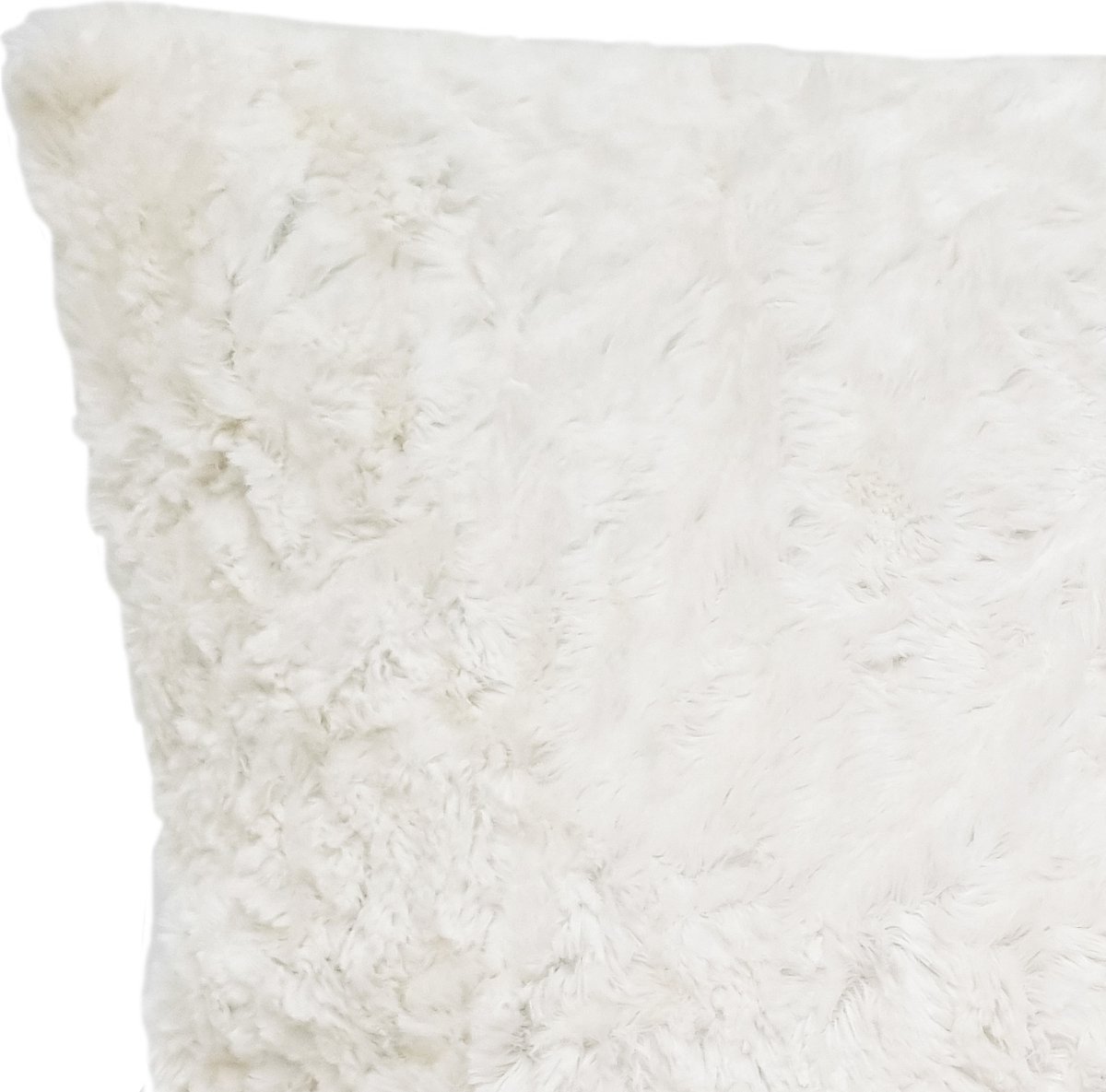 HOOMstyle Kussen Pip - zacht wit - fluffy - 45x45cm | bol.com