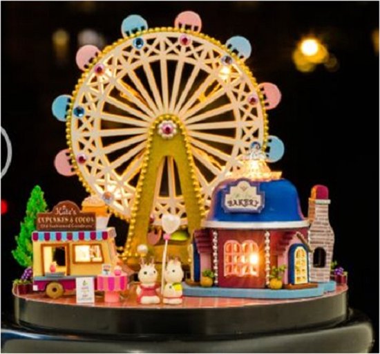 Miniatuurhuisje - bouwpakket - Miniature scene onder stulp - Happiness ...