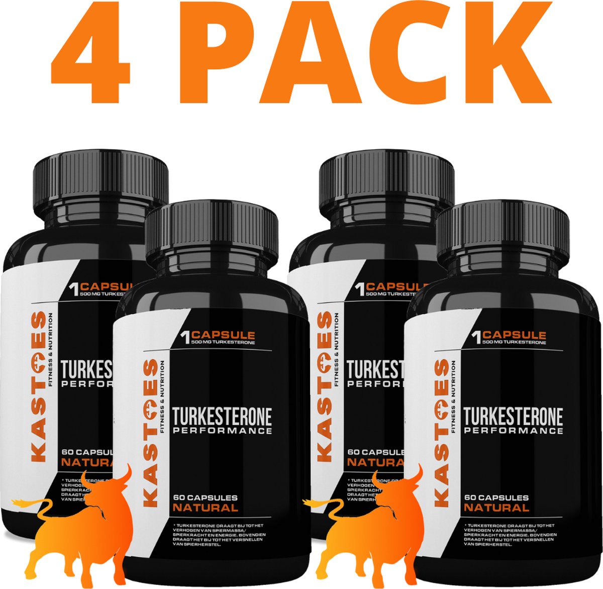 Kastoes Turkesterone 500mg Puur (Geen Extract) – 4 Pack – Testosterone ...