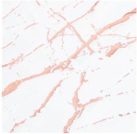 Servetten Wit / Rose Goud Marble (20st) | bol