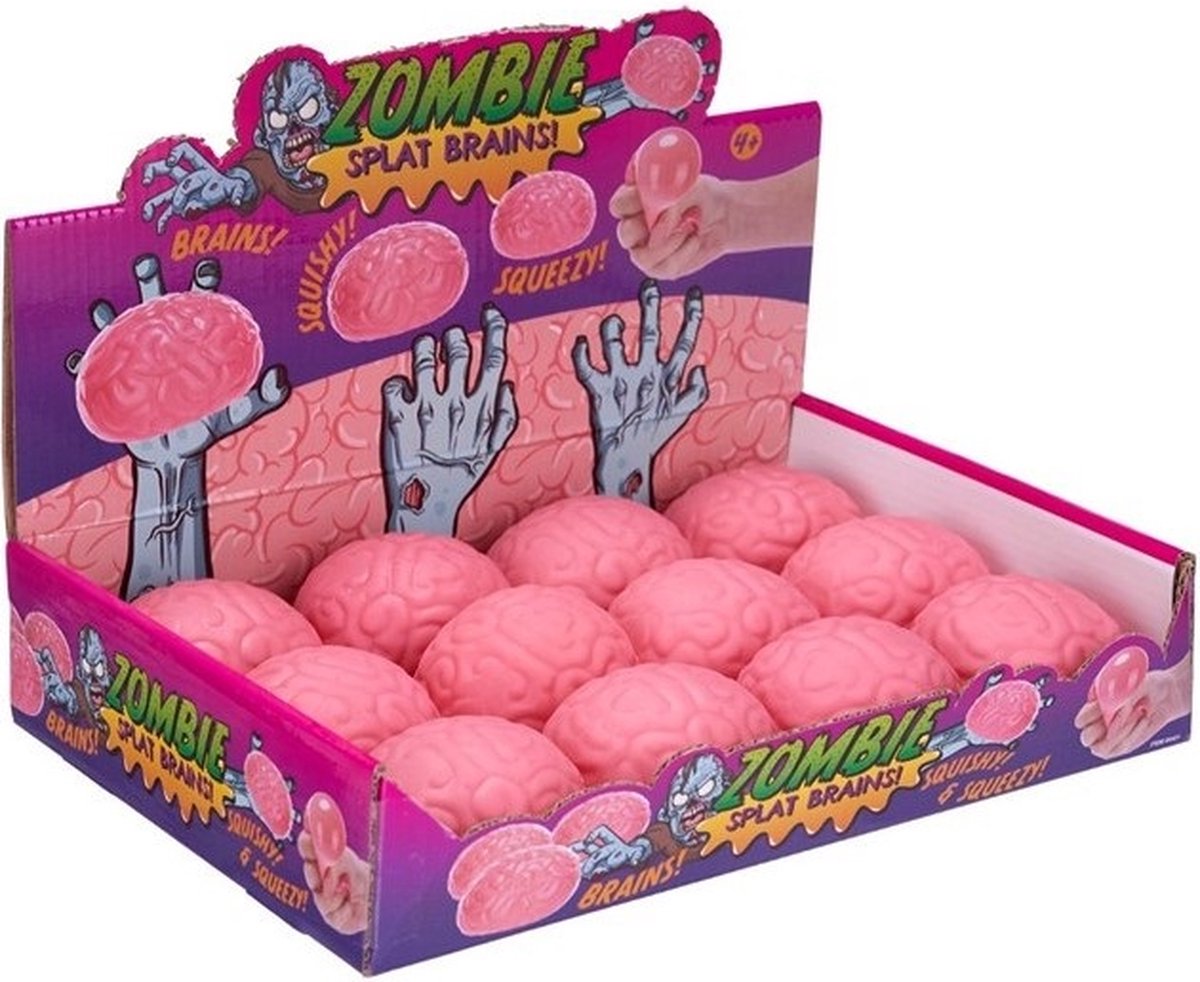 Zombie brein stressbal - 7 cm - 1 exemplaar - Stressbal voor de hand ...