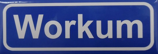 Magneet,Koelkast plaatsnaambord Workum. | bol