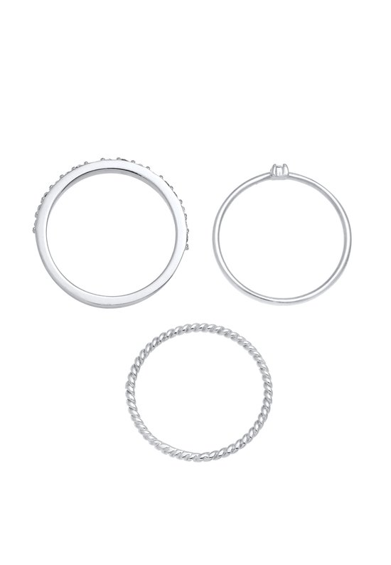 Elli - Ring - Dames Stapel Set Modern Eenzaam Gedraaid Trend Bont met ...