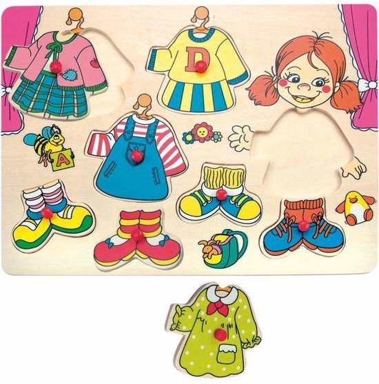 Aankleed Puzzel 7 Stuks Meisje | Legpuzzel Voor Baby, Peuter & Kleuter ...