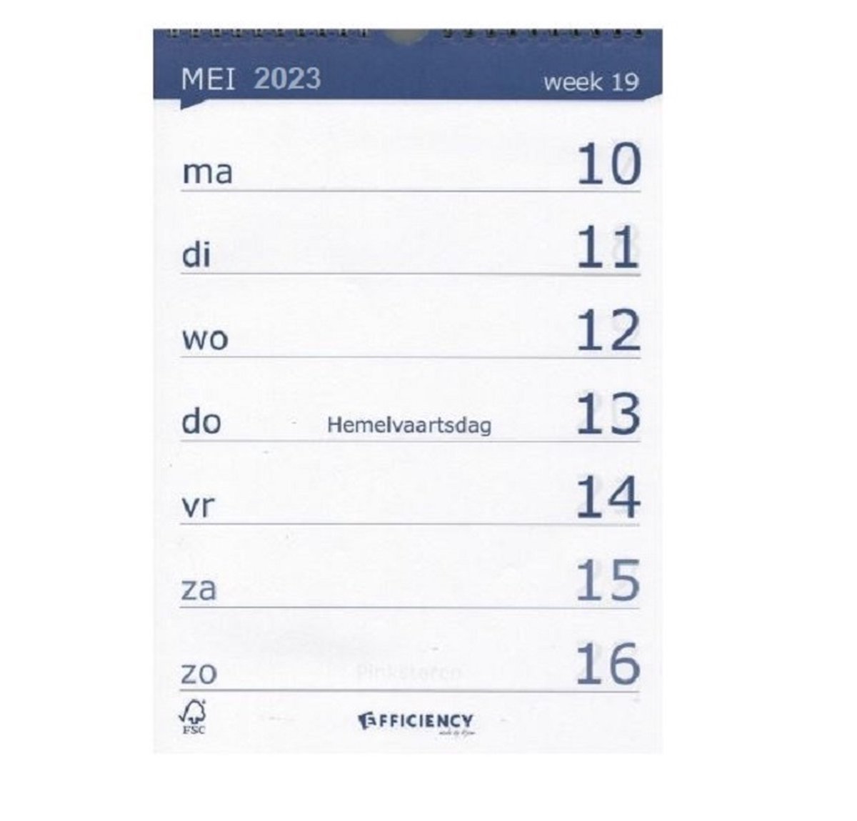 GROOTLETTER WEEKKALENDER A4 2023 EFFICIENCY | bol.com