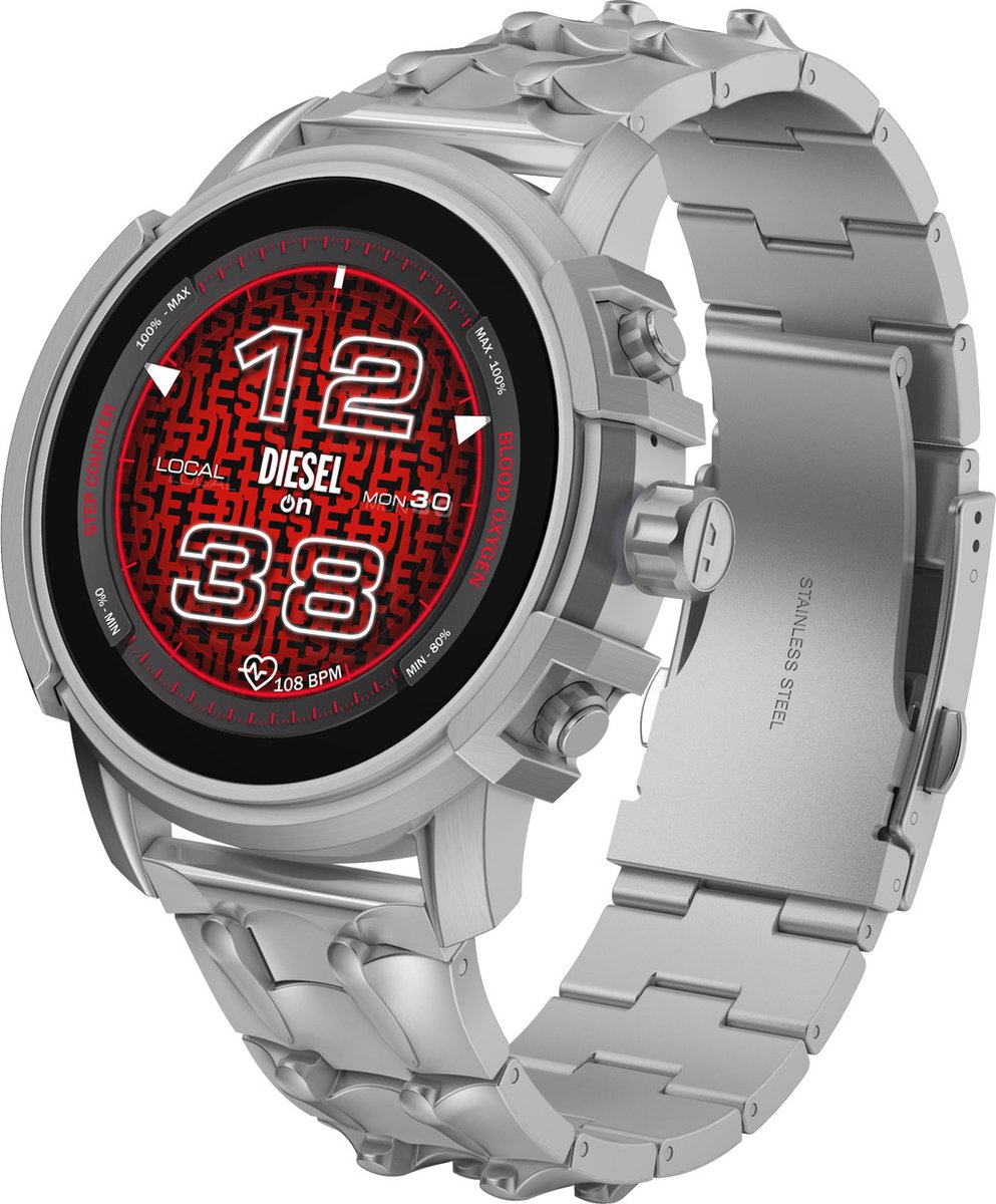 Diesel DZT2040 Display Smartwatch Gen 6 45,5 mm - Zilverkleurig | bol.com
