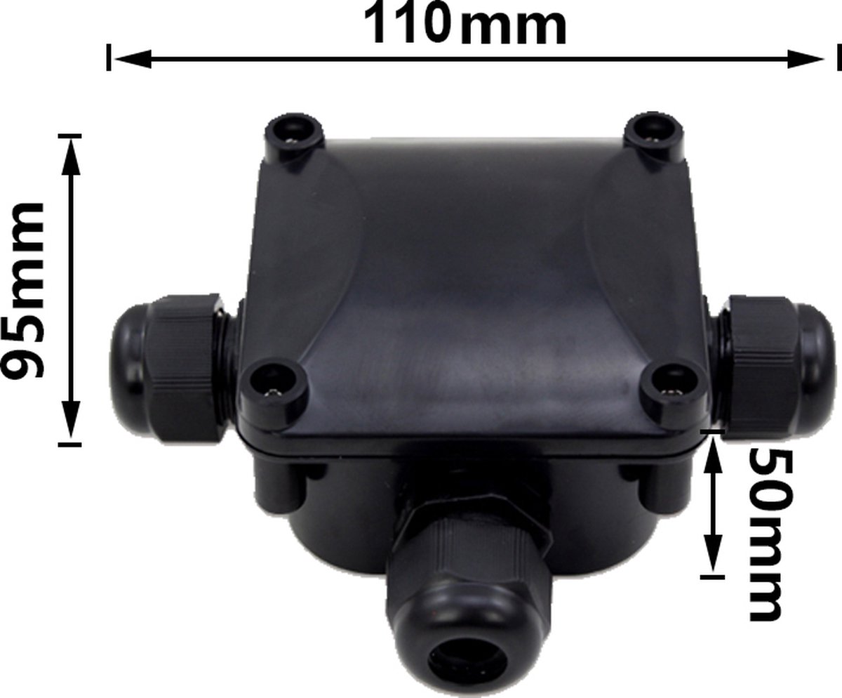 20x Waterdichte Opbouw Aansluitdoos / Lasdoos (IP68) 110 x 95 x 50mm 3 ...