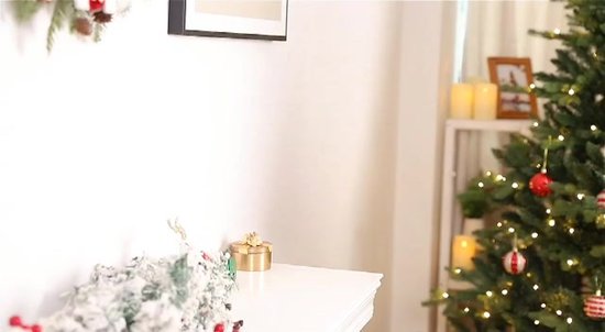 EdelSpar Mini kerstboom met LED verlichting en sneeuw - Kunstkerstboom ...