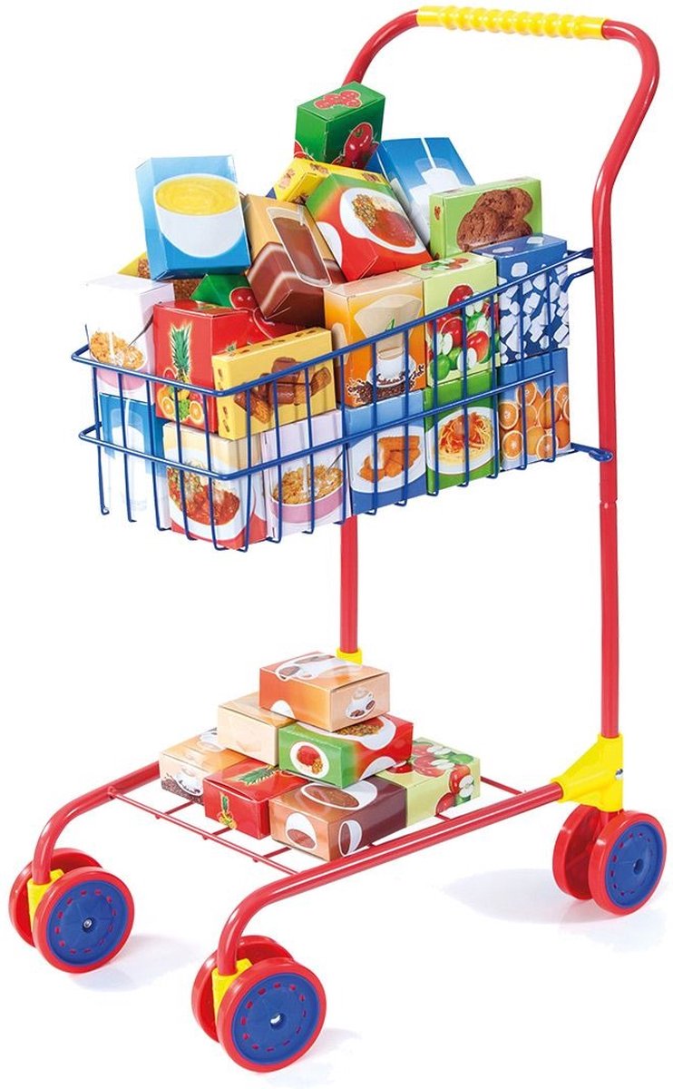 Jespro - Winkelkar - Incl 60 accessoires - Winkelmandje - Winkelwagen ...