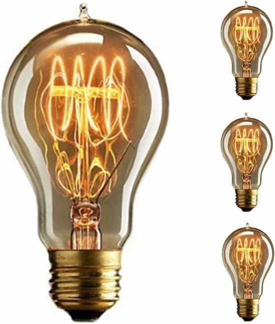 Zes stuks wolfraam gloeilamp Edison Retro | bol.com