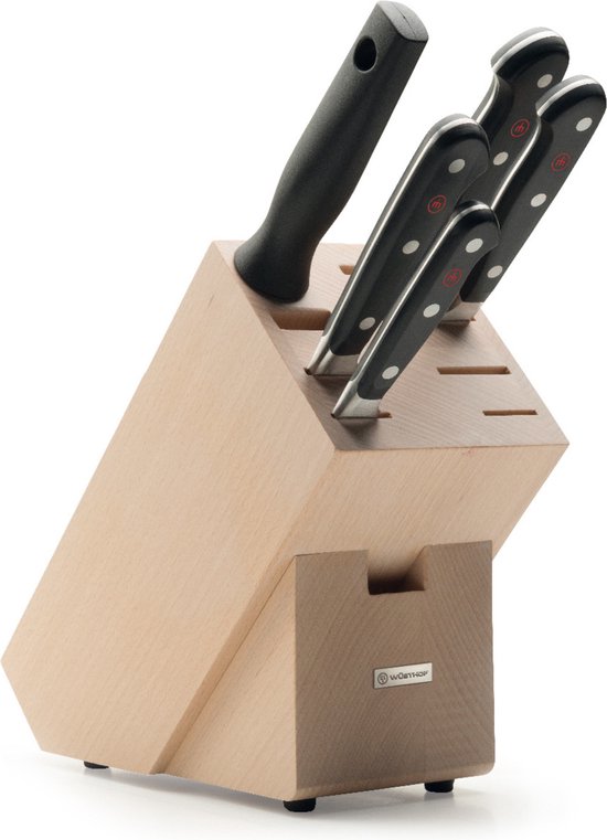 Wusthof Classic Messenblok - 5-delig - Beukenhout | bol
