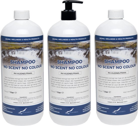 Shampoo No Scent No Colour - 1 Liter met dop - haarverzorging | bol