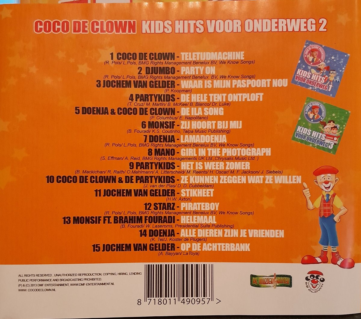 Coco De Clown Presenteert....Kids Hits Voor Onderweg - Cd Album, Coco ...