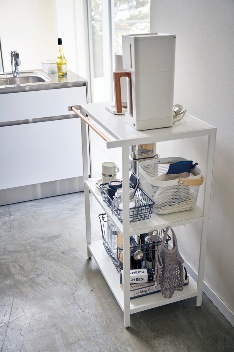 Yamazaki 3-Tiered storage Rack - Tower - white | bol.com