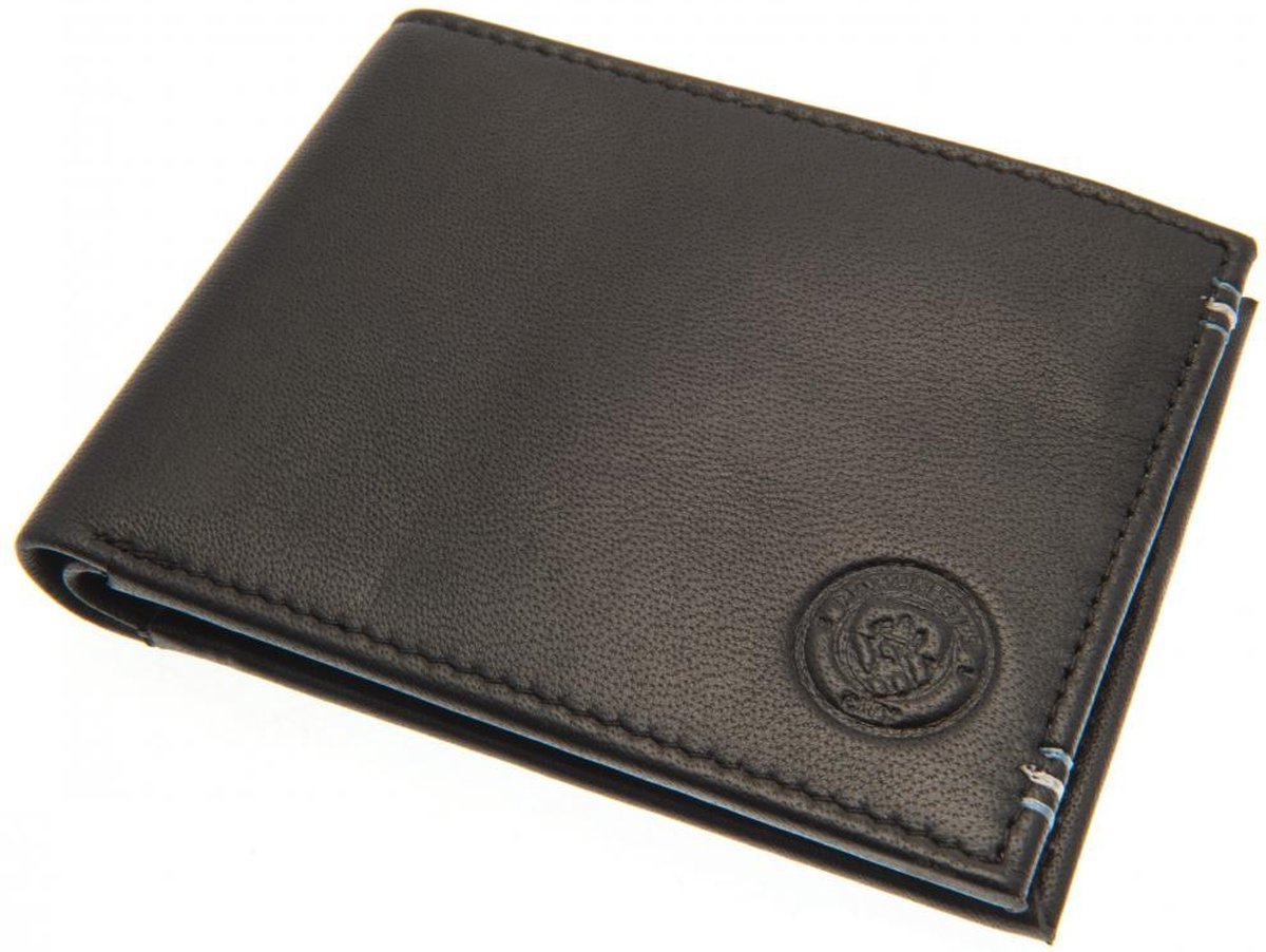 Manchester City FC Leather Stitched Wallet (Black) | bol