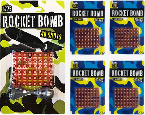 Rocket Bomb klappertjes pijl met reload caps voordeelset 432 shots | bol