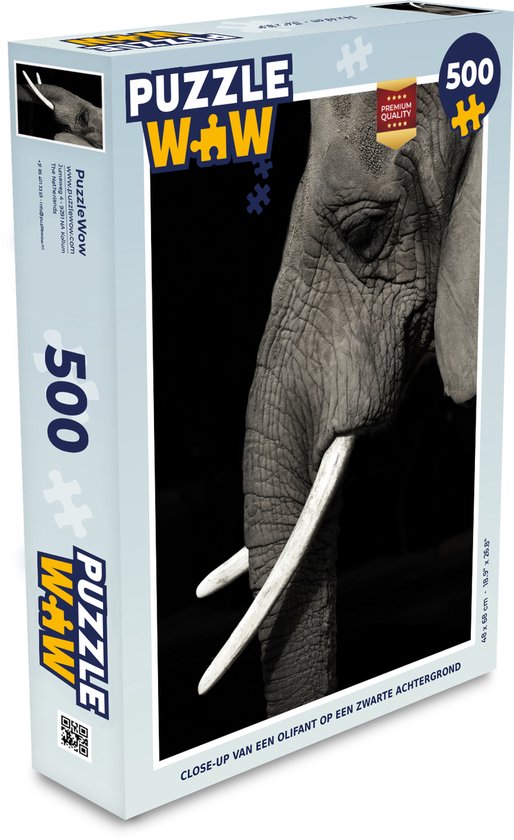 Puzzel Olifant - Dier - Slagtand - Legpuzzel - Puzzel 500 stukjes | bol.com