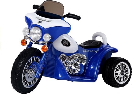 Elektrische politie chopper - trike - motor voor kinderen tot 25kg max ...