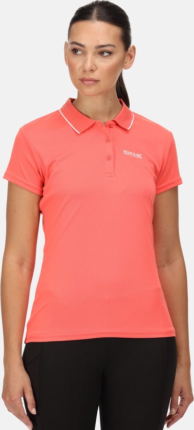 Het Regatta Maverik V T-shirt met korte mouwen - dames - sneldrogend - polohals - Oranje | bol