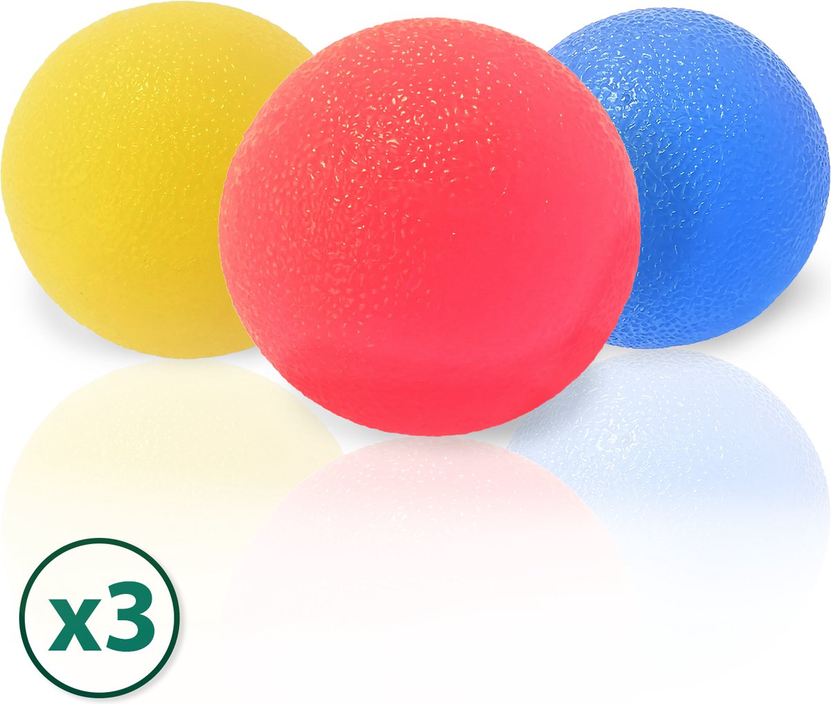 WeRelieff Stressbal voor Hand - Set van 3 Ronde Stressballen voor ...