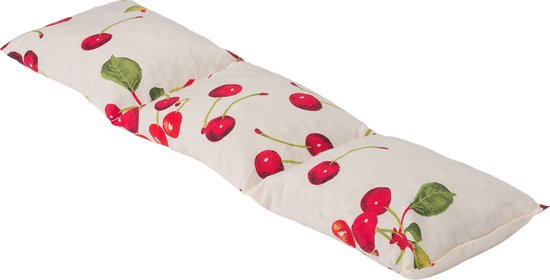 Kersenpitkussen Langwerpig Cervico - 52 x 13cm - Ecru met Kersen | bol.com