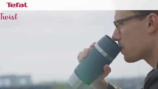 Tefal Travel Mug Easy Twist Thermobeker - Blauw - 0,36 liter | bol.com