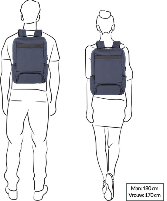 Travelite Meet rugzak 15.6 inch navy | bol