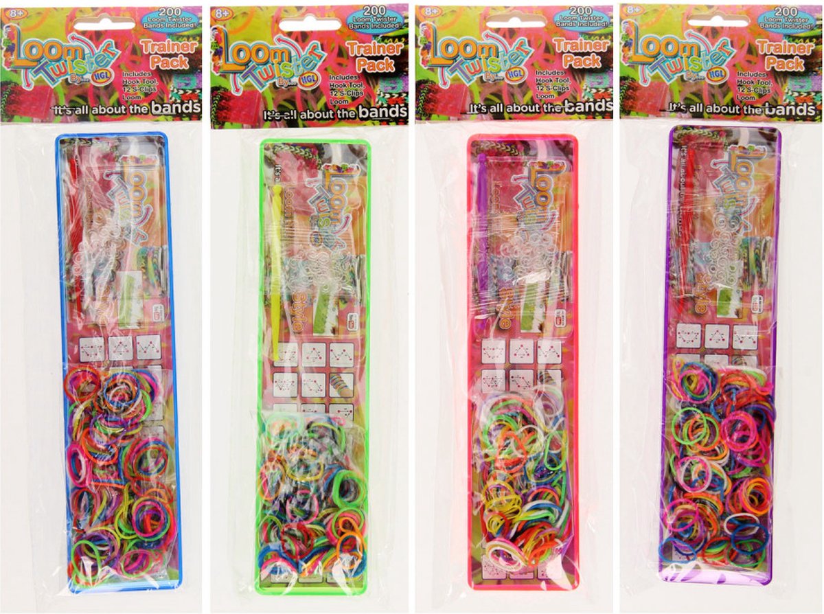 Loom Twister accessoires - 2x Loombord - 2x Doos hangers - 400 bandjes ...